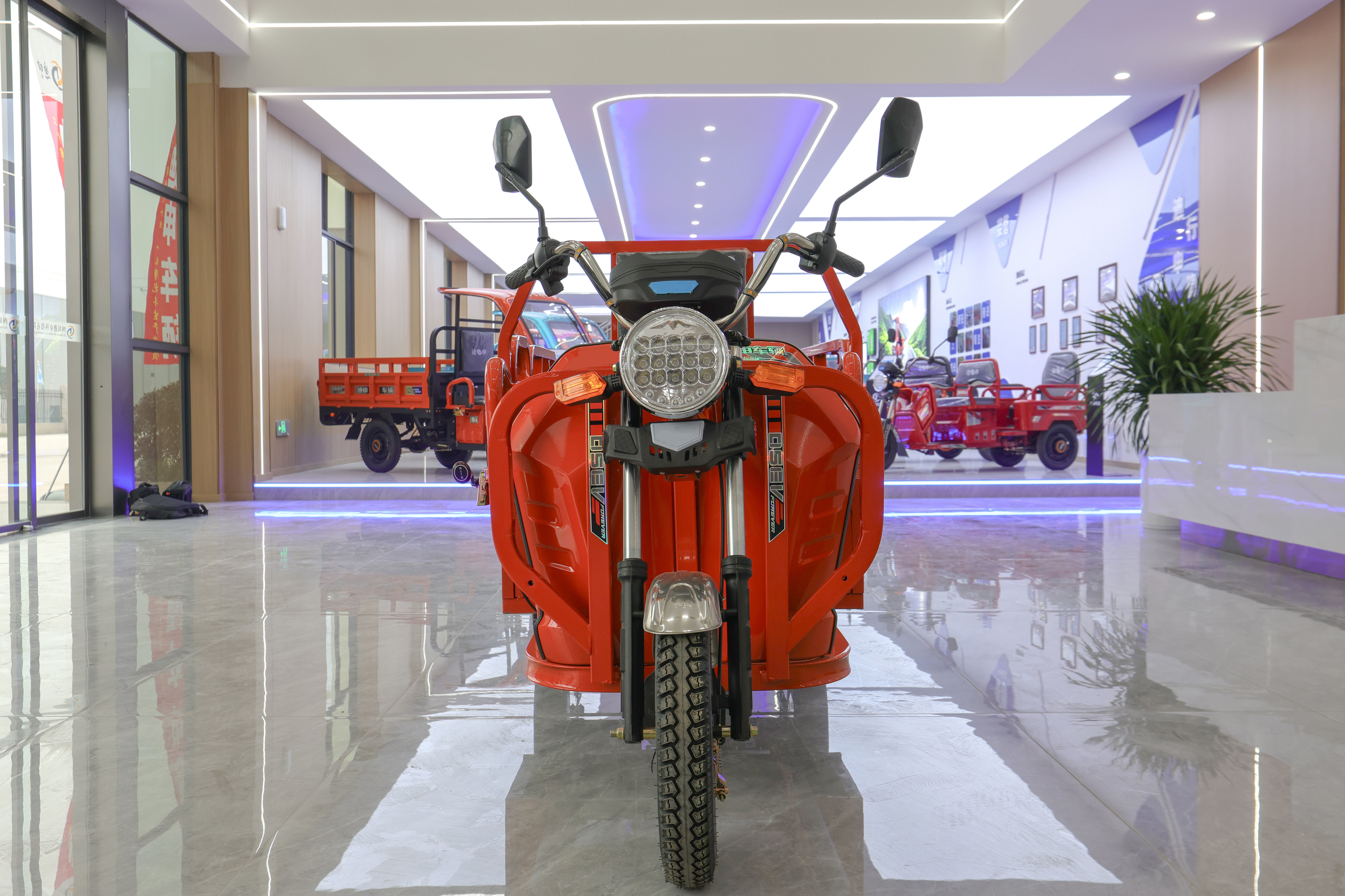 800W Foldable Rear Safety Rail Three Wheel Electric Truck 80KM Range